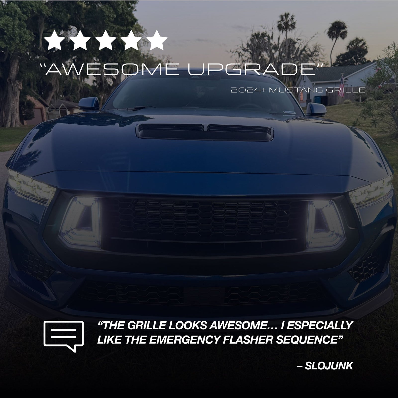 RTR Upper Grille w/ LED Air Intakes (24+ Mustang) - RTR Vehicles