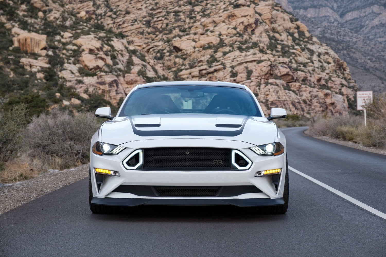 RTR Upper & Lower Grille w/ LED Accent Vent Lights (18-23 Mustang GT/E ...